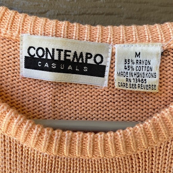 Contempo | Tops | Vintage Late 8s Contempo Casuals Cropped Top Sweater ...
